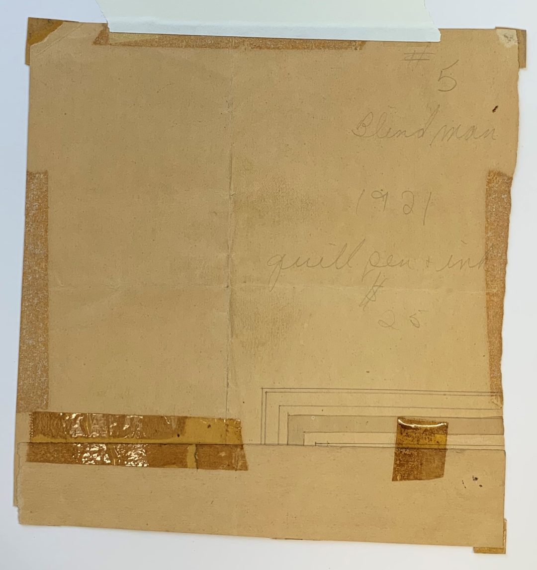 Blind Man, a quill drawing – Washington Color Gallery