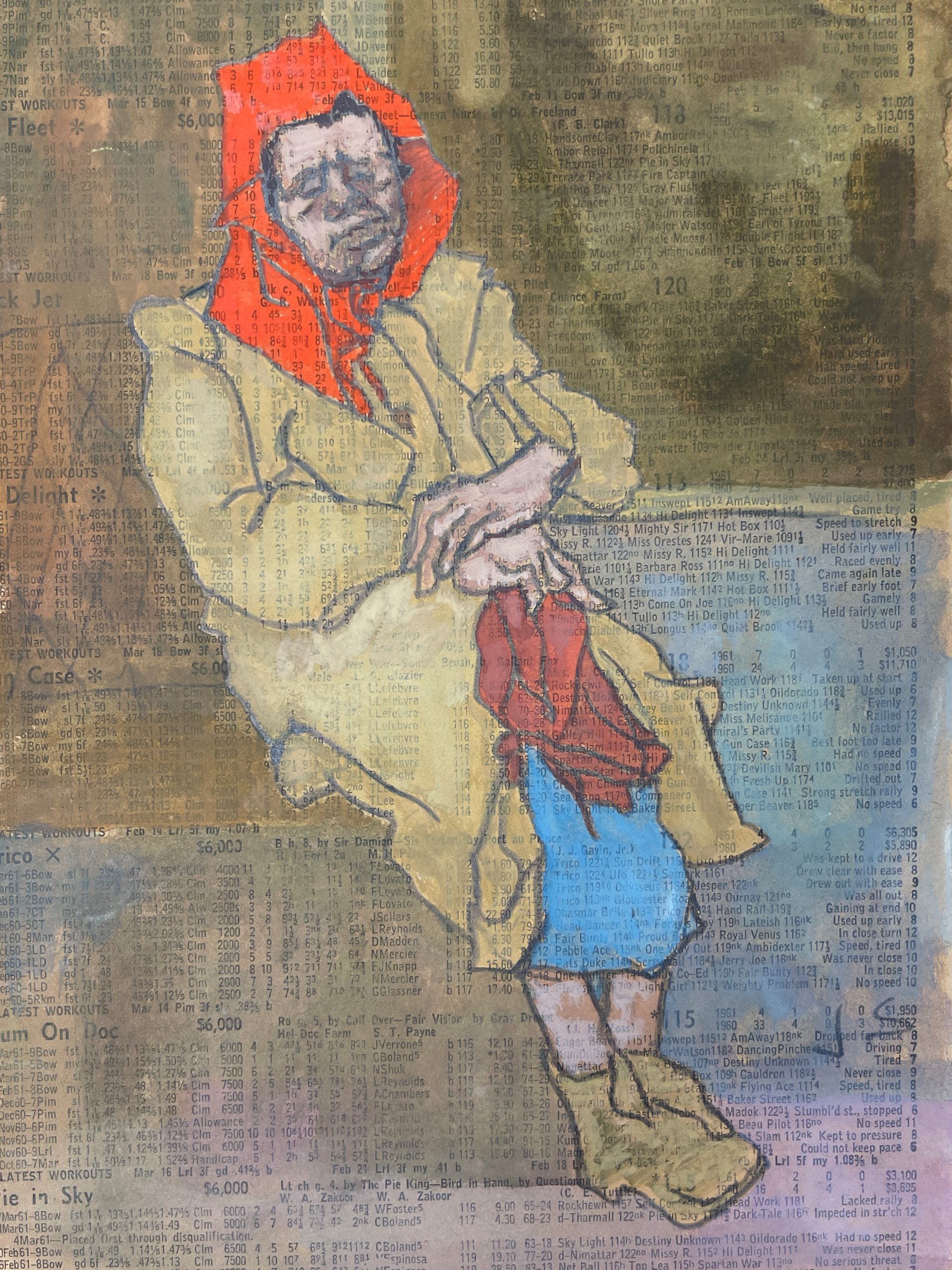 Colored Woman Subway Gouache – Washington Color Gallery